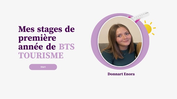 Mes stages de première année de BTS TOURISME | Genially