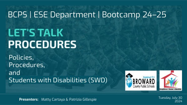 Jul 30 Let's Talk Procedure