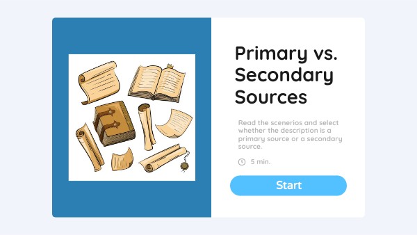 Primary vs. Secondary Sources