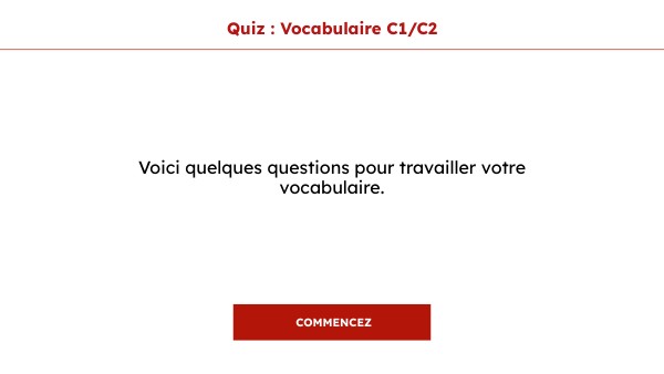 Quiz : Vocabulaire C1/C2 | Genially