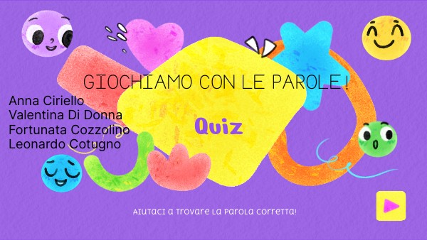 GIOCHIAMO CON LE PAROLE