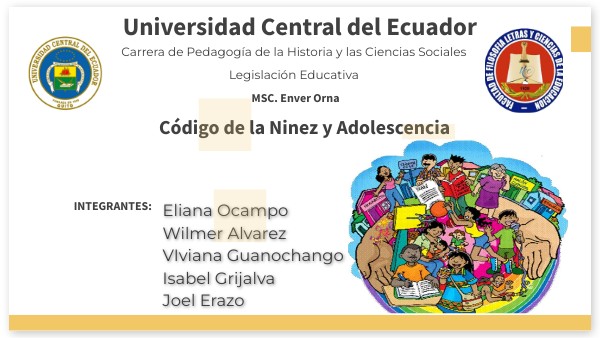 Código de la niñez y la Adolescencia