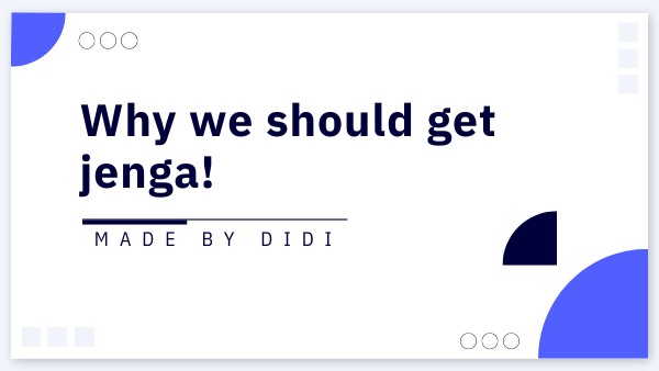 Why we should get jenga