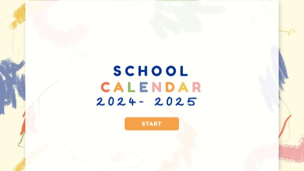 School calendar 24-25 | Genially