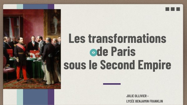 Transformations Paris Haussmannisation | Genially