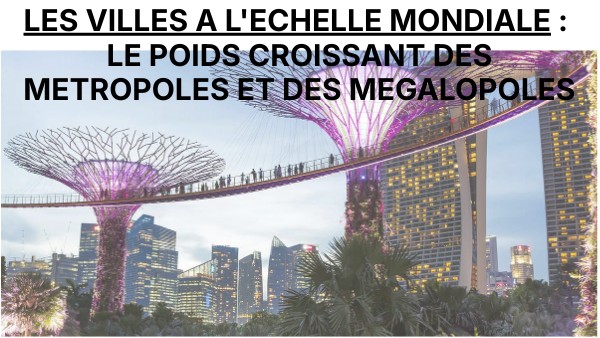 Les villes à l'échelle mondiale
