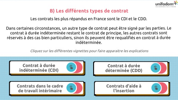 Les types de contrat | Genially