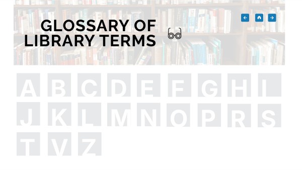 Library glossary