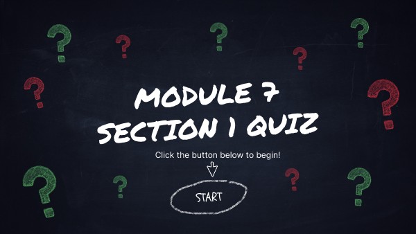 Module 7, Section 1 Quiz