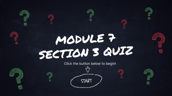Module 7, Section 3 Quiz