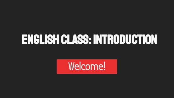 English class: Introduction