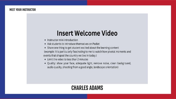 Meeting your Instructor