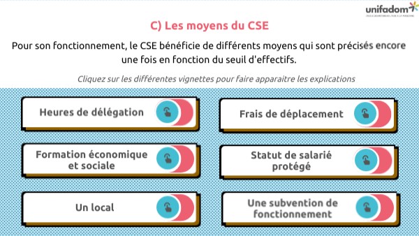 Les moyens du CSE | Genially