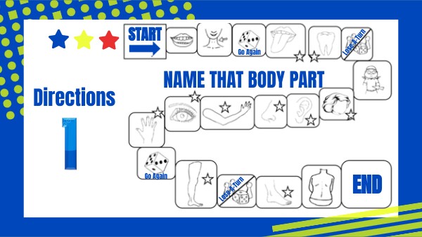 BODY PART BOARD GAME