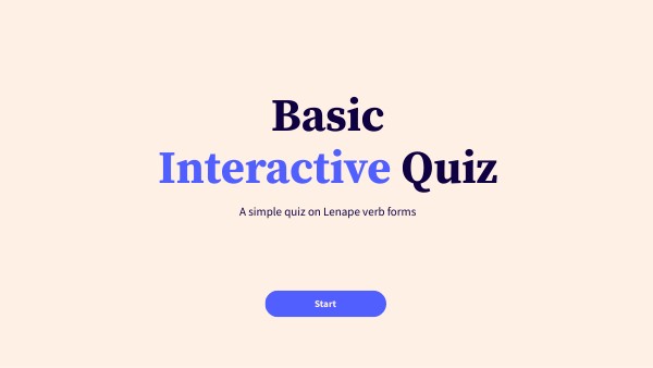 Basic Interactive Quiz
