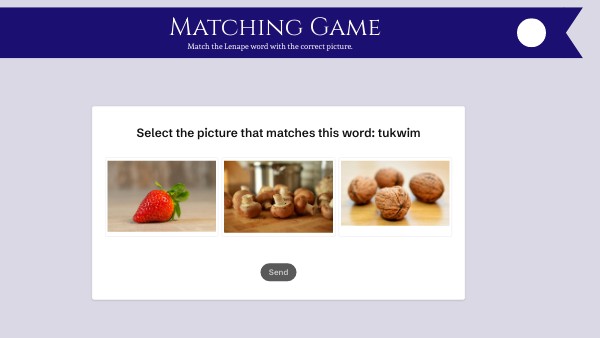 Match Lenape terms with pictures