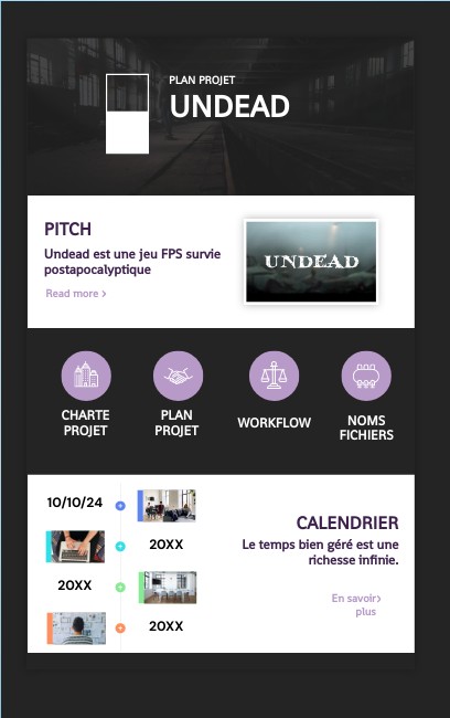 Plan Projet UNDEAD | Genially