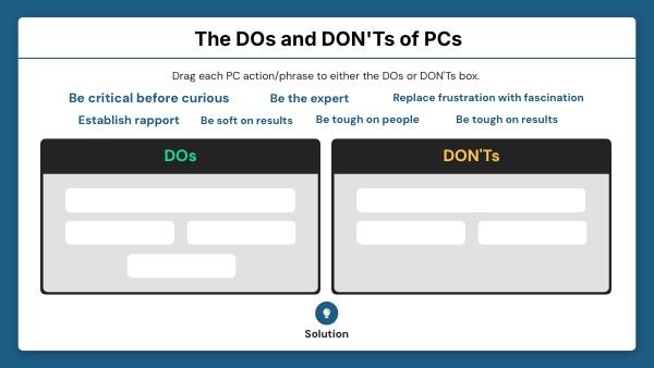 The DOs and DON'Ts of PCs