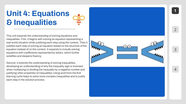 alg 1 unit 4 resources | Genially