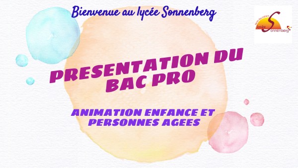 Présentation BAC PRO 2AEPA | Genially