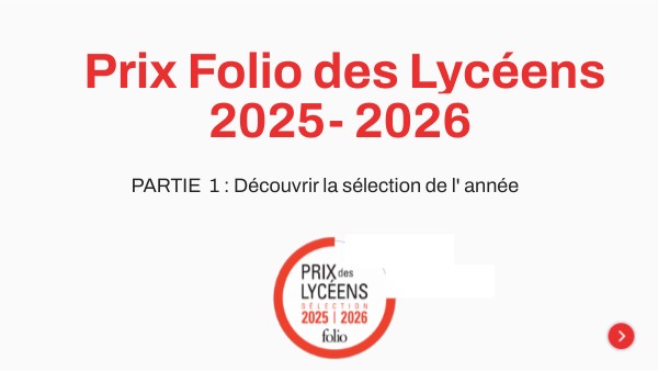 Prix folio 2025 2026 | Genially