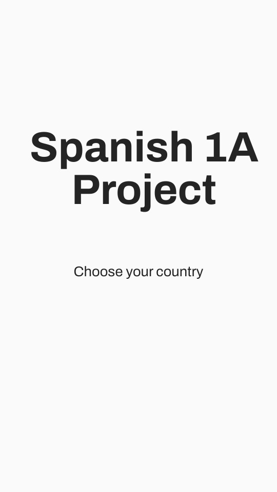 Spanish 1A Project