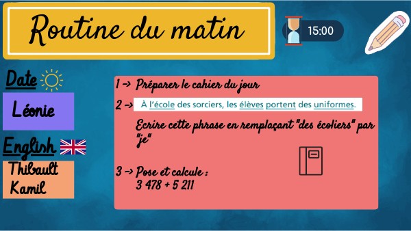 Rituel accueil | Genially