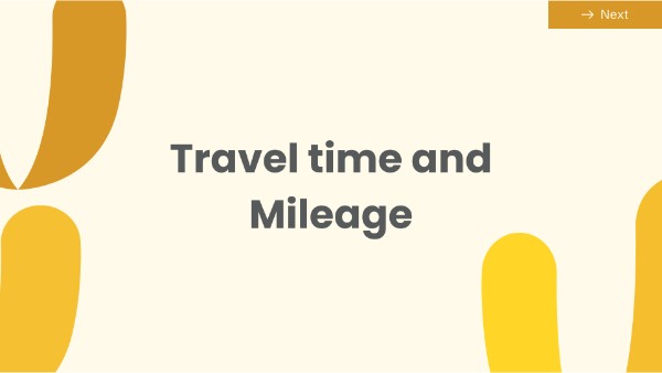 Travel Time and Mileage | Genially
