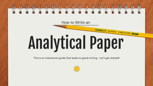 How to Write an Analytical Paper