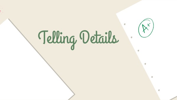 Unit 1 telling details intro