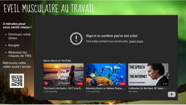 17/12 : Echauffement musculaire