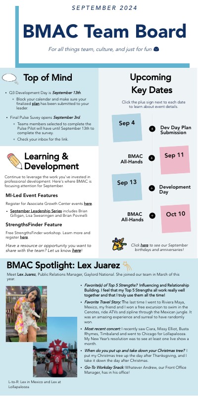 BMAC Board September 2024 | Genially