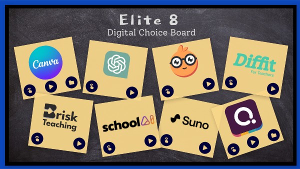 Elite 8 AI Digital Choice Board | Genially