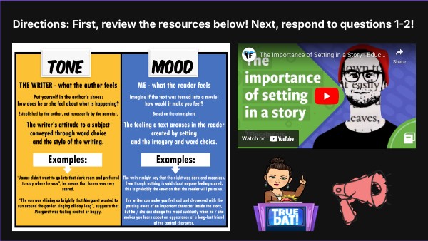 Tone, Mood, & Setting