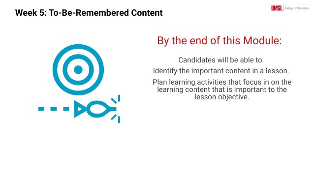 Week 5: To be Remembered Content | Genially