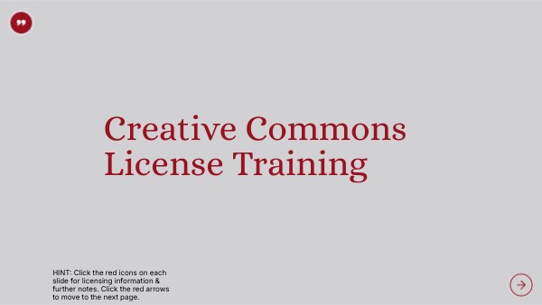 CC License Training - Final