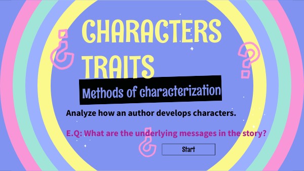 UNIT 1: Character traits -Week 2