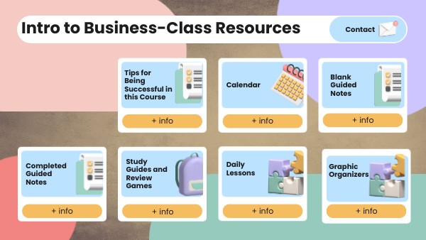Class Resources-Intro to Business | Genially