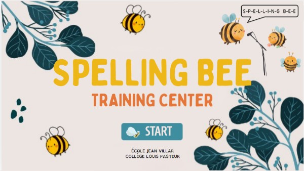 SPELLING BEE - TRAINING CENTER