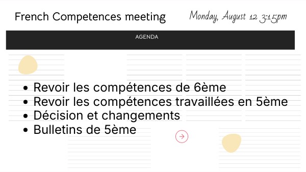 Reunion French Competences | Genially