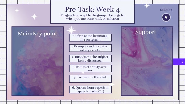 Key/supporting points