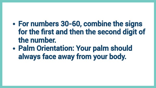 Numbers slide