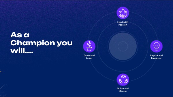 As a Champion you will