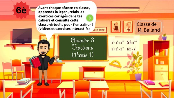 (6ème) Chapitre 3 - Fractions (Partie 1) | Genially
