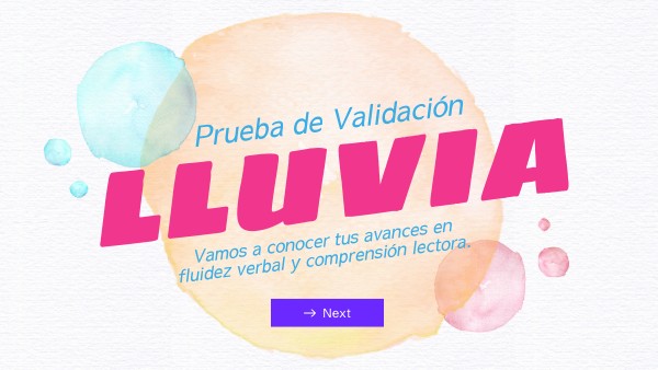 Prueba de Validación: LLUVIA | Genially