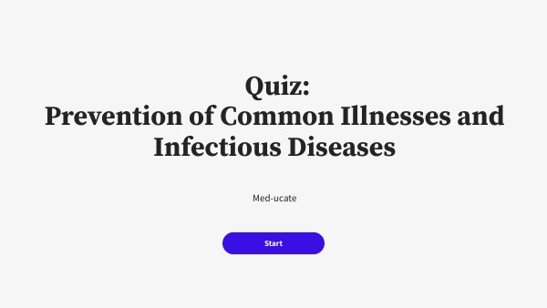 Prevention of Common Illnesses and Diseases