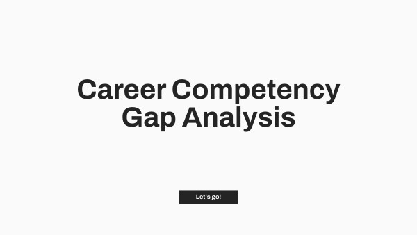 Career Competency Gap Analysis | Genially