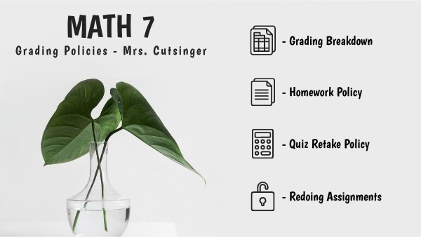 Math 7 Grading Policies