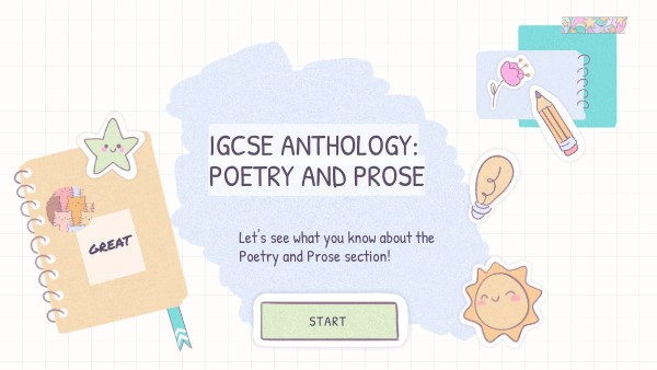 Poetry and Prose Quiz