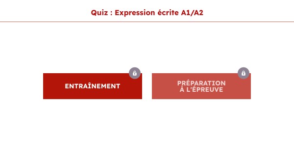 QUEBEC - Quiz : Expression écrite A1/A2